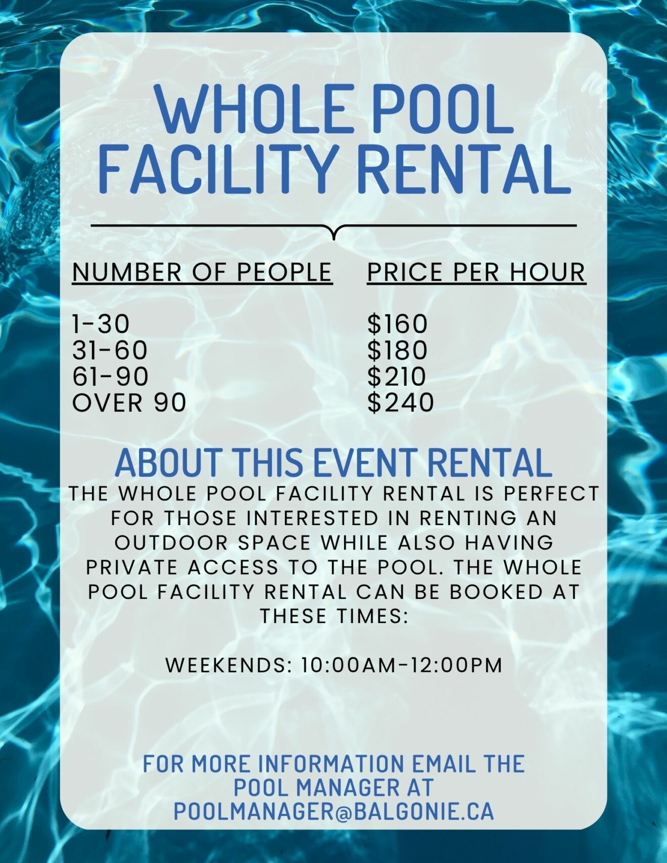 Swimming Pool | Town of Balgonie